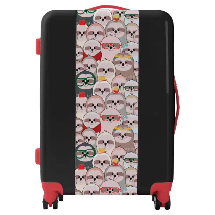 Sloth Comic Pattern Luggage | Zazzle