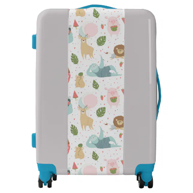 Sloth & Friends Pattern Luggage | Zazzle