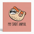 Sloth funny 3 rings binder | Zazzle