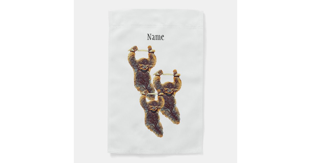 Sloth Hanging Out Thunder_Cove Garden Flag | Zazzle