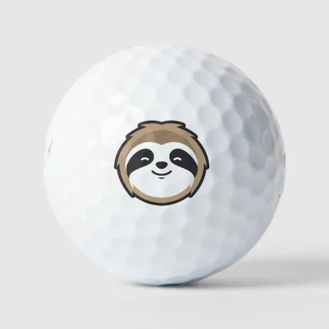 Sloth Mascot Golf Balls | Zazzle