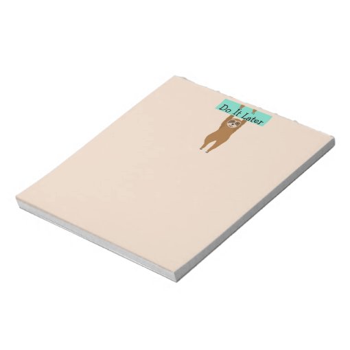 Sloth Notepad | Zazzle