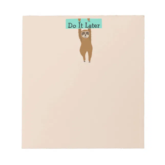Sloth Notepad | Zazzle