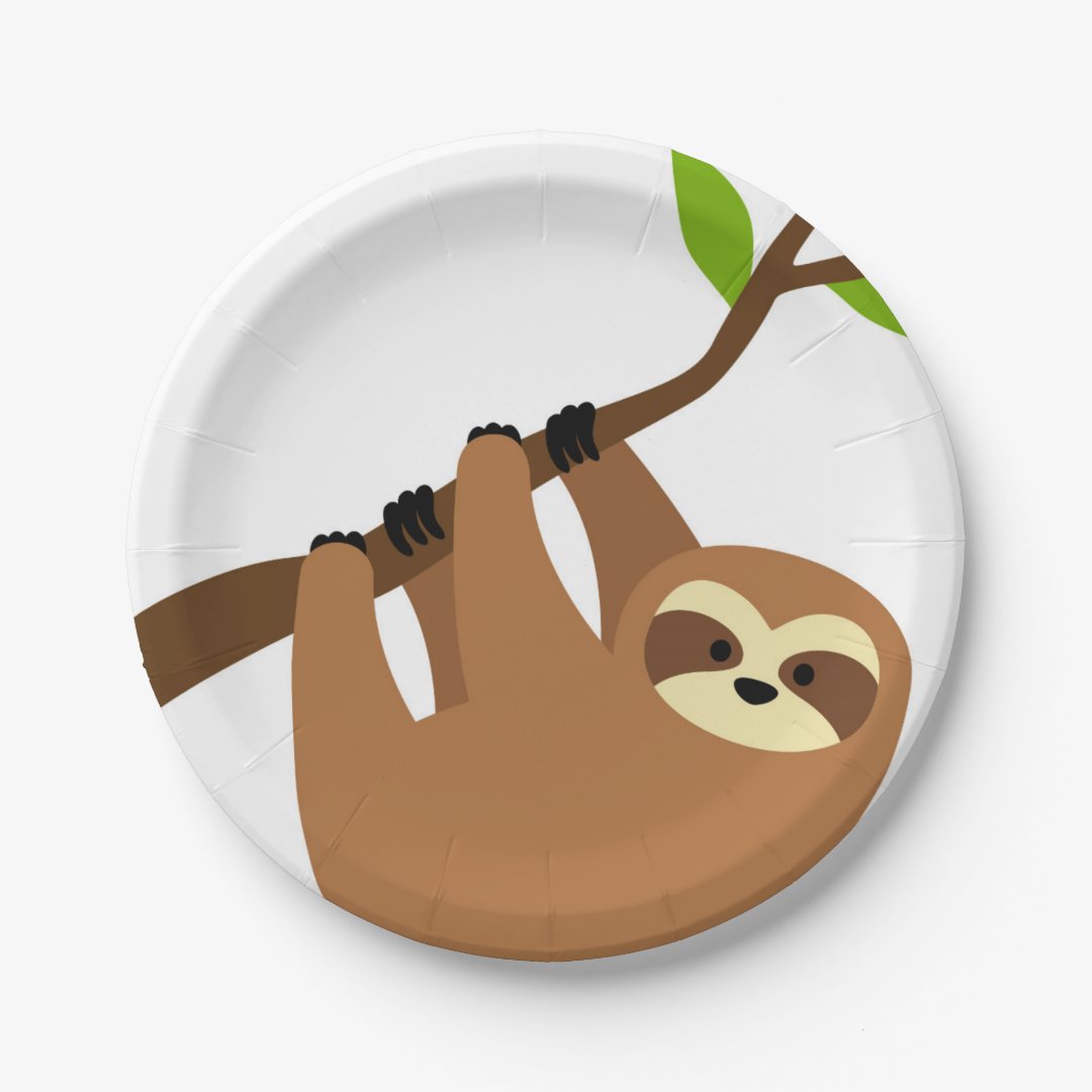 Sloth Paper Party Plates | Zazzle