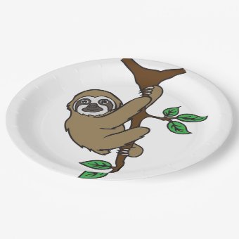 Sloth Paper Plates | Zazzle