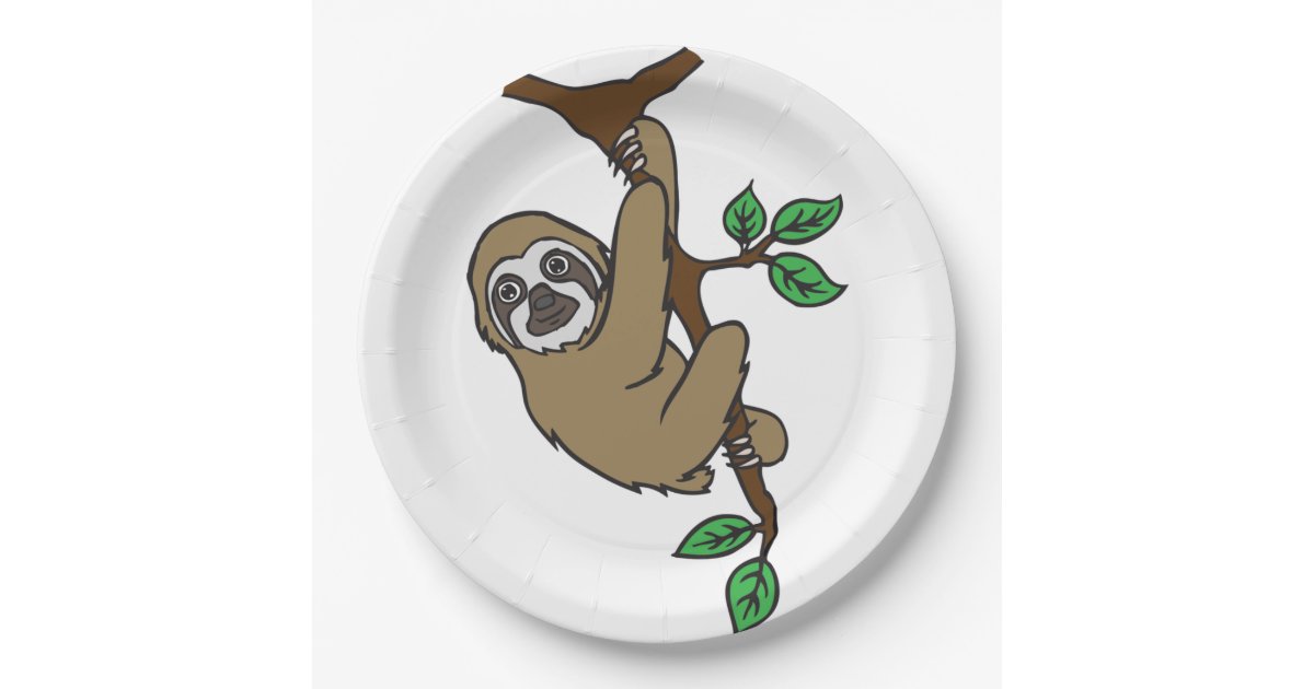Sloth Paper Plates | Zazzle