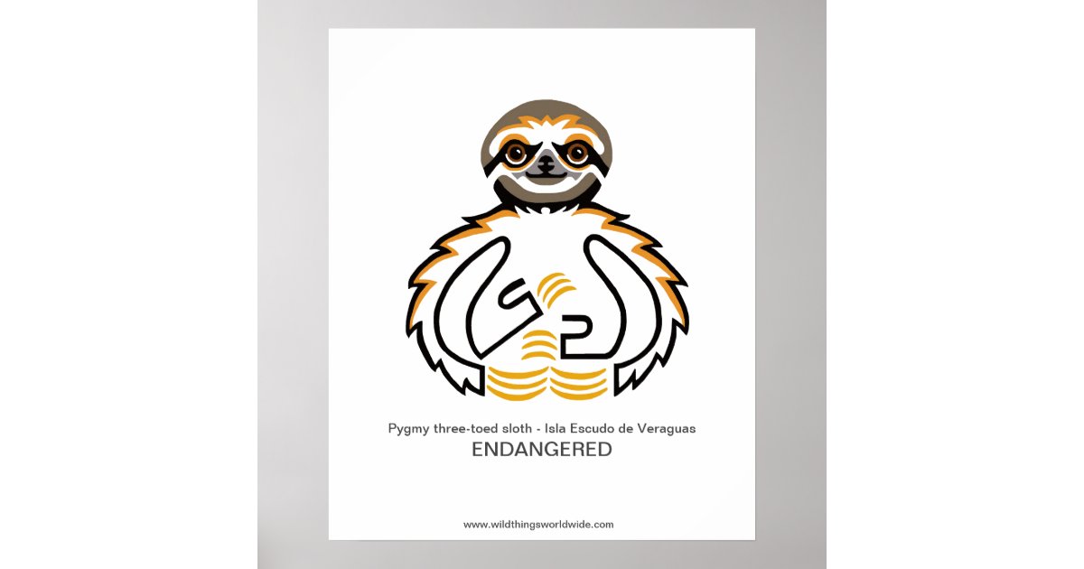 Sloth - poster | Zazzle.com