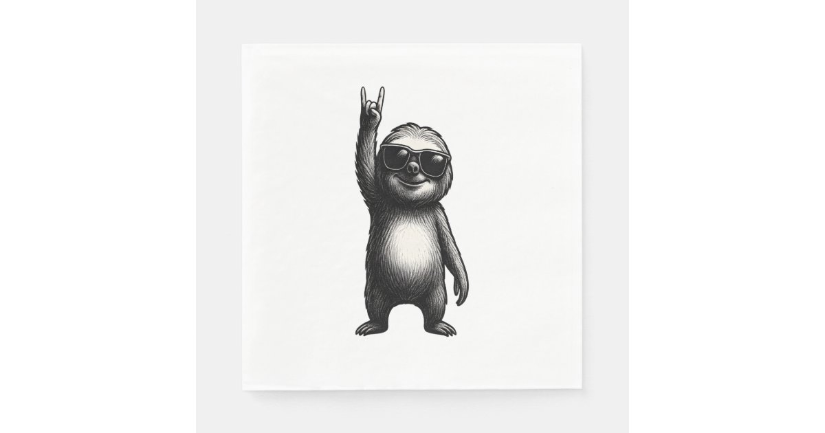 Sloth Rocking Dance Napkins | Zazzle