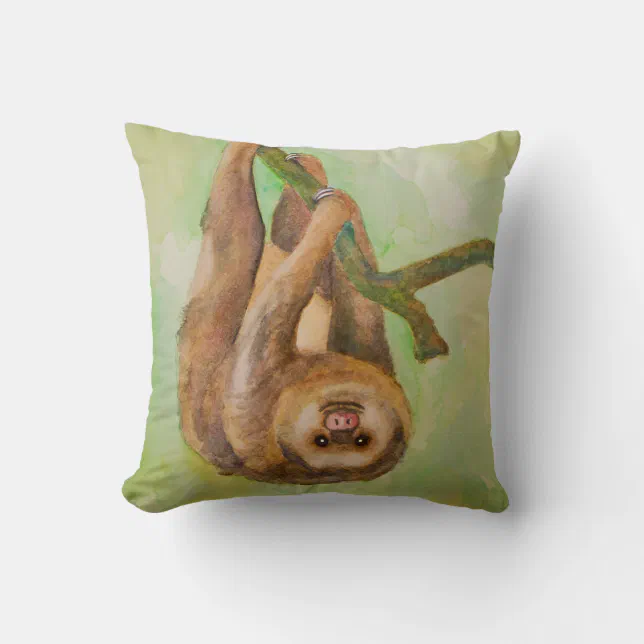 Sloth Throw Pillow | Zazzle