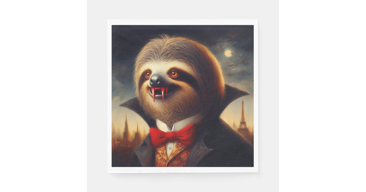 Sloth Vampire Napkins | Zazzle