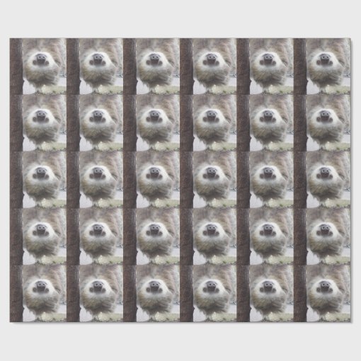 Sloth Wrapping Paper | Zazzle
