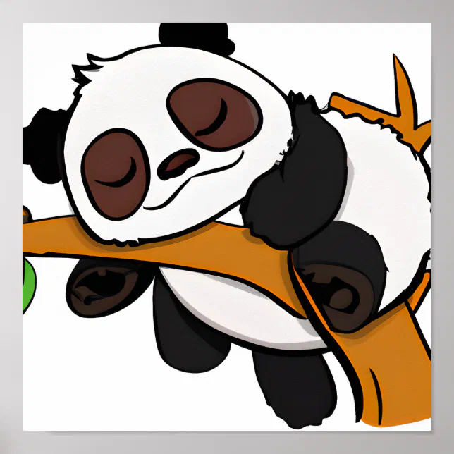 Slothful Panda Poster | Zazzle