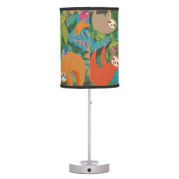 Sloths Hanging out in Trees Table Lamp | Zazzle