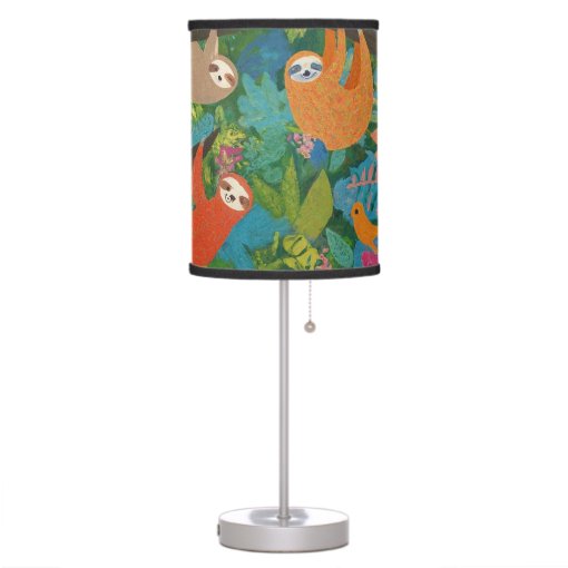 Sloths Hanging out in Trees Table Lamp | Zazzle