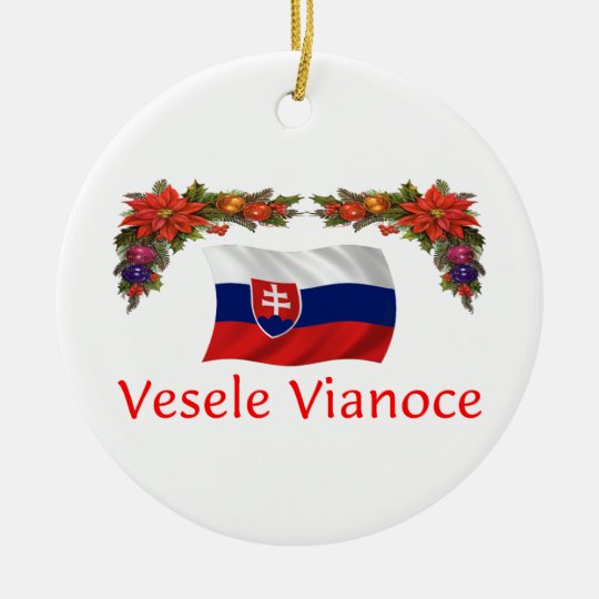 Slovak Christmas Ceramic Ornament | Zazzle.com