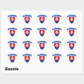 Slovak Emblem Classic Round Sticker | Zazzle