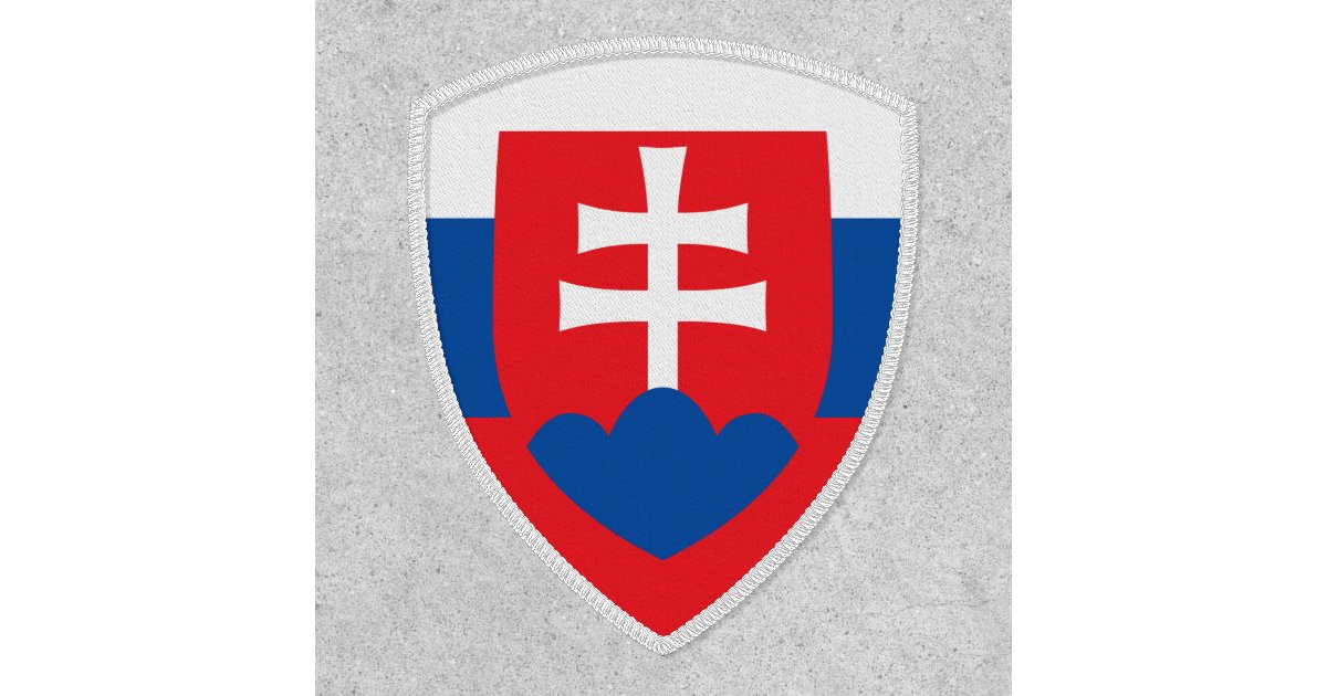 Slovak Flag & Coat of Arms, Flag of Slovakia Patch | Zazzle