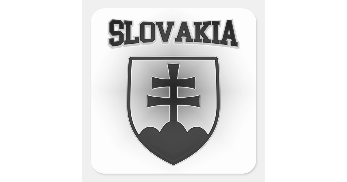 Slovakia Coat of Arms Square Sticker | Zazzle