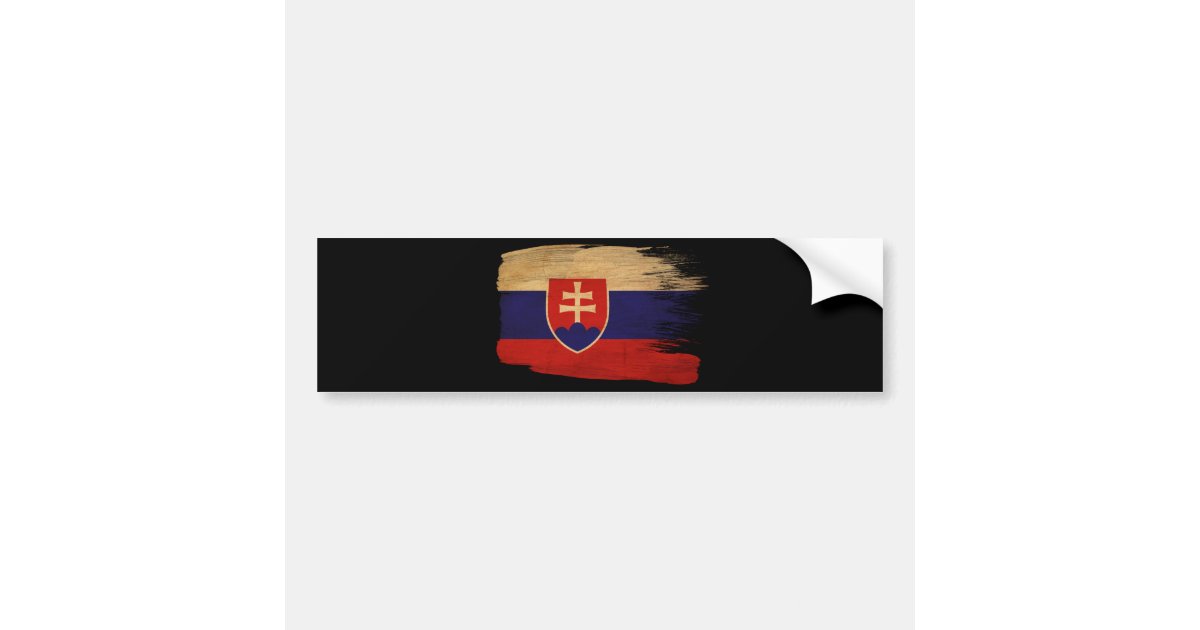 Slovakia Flag Bumper Sticker | Zazzle