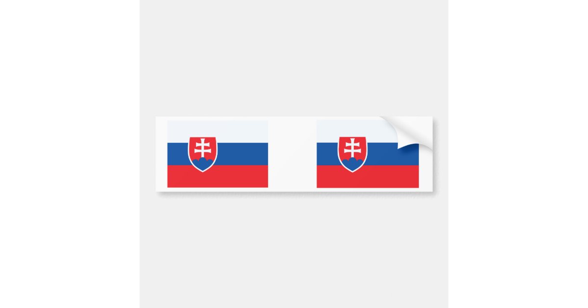 Slovakia flag bumper sticker | Zazzle