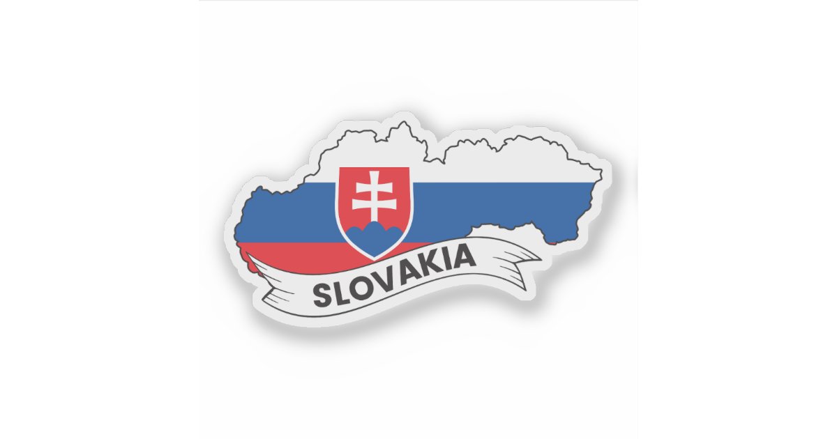 Slovakia Flag Map Sticker | Zazzle