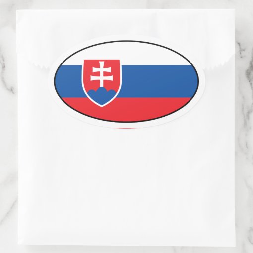 Slovakia Flag Oval Sticker | Zazzle
