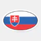 Slovakia Flag Oval Sticker | Zazzle