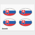 Slovakia Flag Oval Sticker | Zazzle