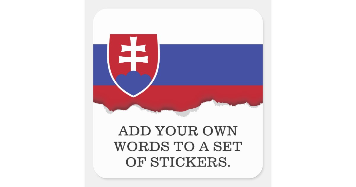 Slovakia Flag Square Sticker | Zazzle