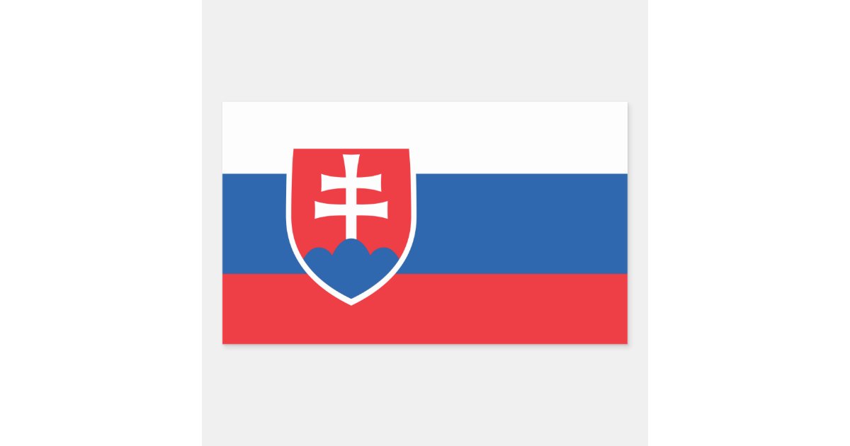 Slovakia Flag Stickers* Rectangular Sticker | Zazzle