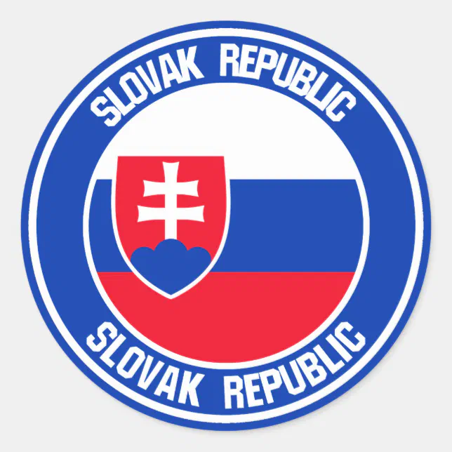 Slovakia Round Emblem Classic Round Sticker | Zazzle