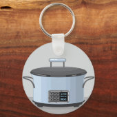 Slow cooking crock pot vector keychain | Zazzle