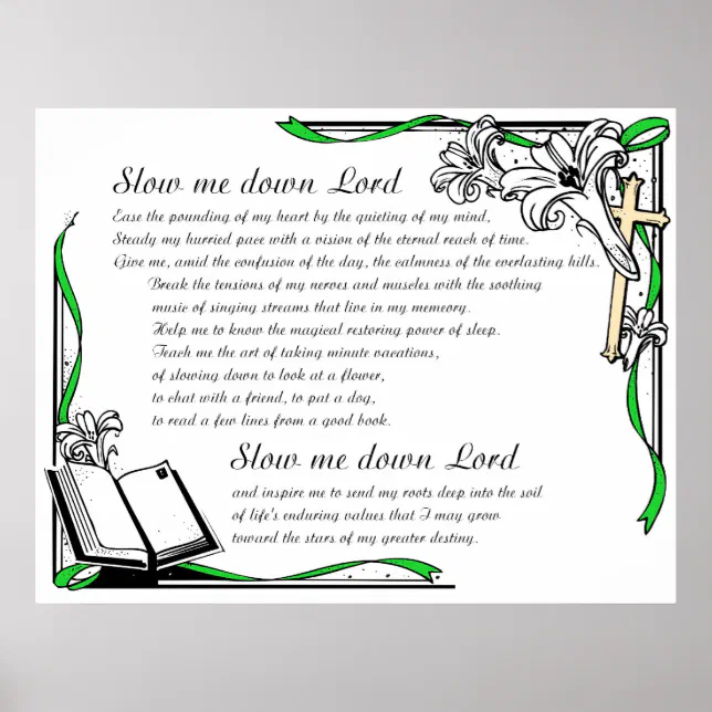 slow me down Lord Poster | Zazzle