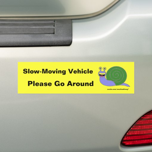 Slow-Moving Vehicle Bumper Sticker | Zazzle