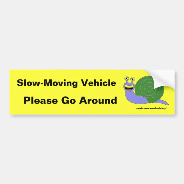 Slow-Moving Vehicle Bumper Sticker | Zazzle