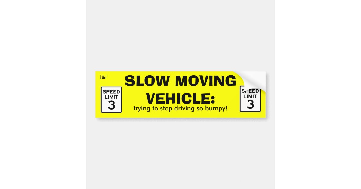 Slow Moving Vehicle sticker | Zazzle