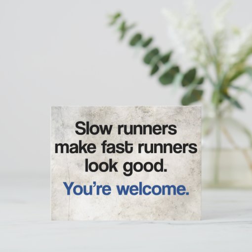Slow Runners Postcard | Zazzle