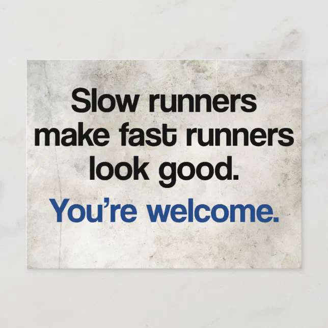 Slow Runners Postcard | Zazzle
