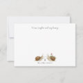 Slow & Steady Snail Wedding | Bride & Groom Note Card | Zazzle