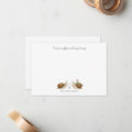 Slow & Steady Snail Wedding | Bride & Groom Note Card | Zazzle