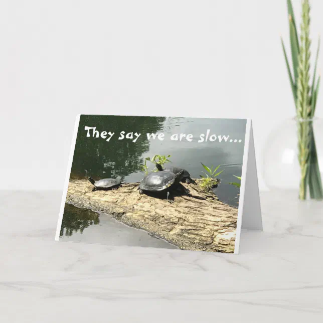 SLOW TURTLES MAKE FUN OF YOU *HAPPY 40th BIRTHDAY* Card | Zazzle