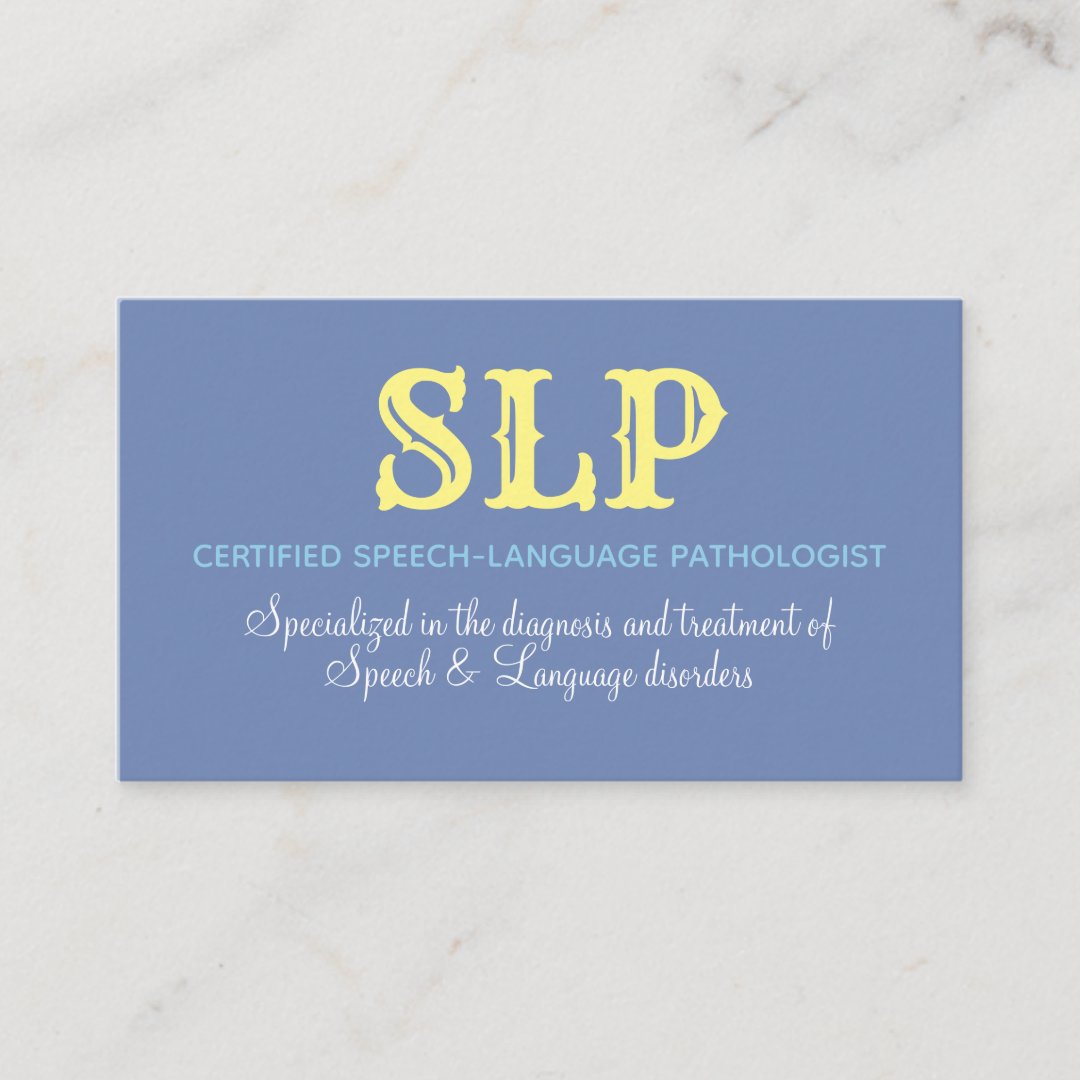 SLP business cards serving tots to teens | Zazzle