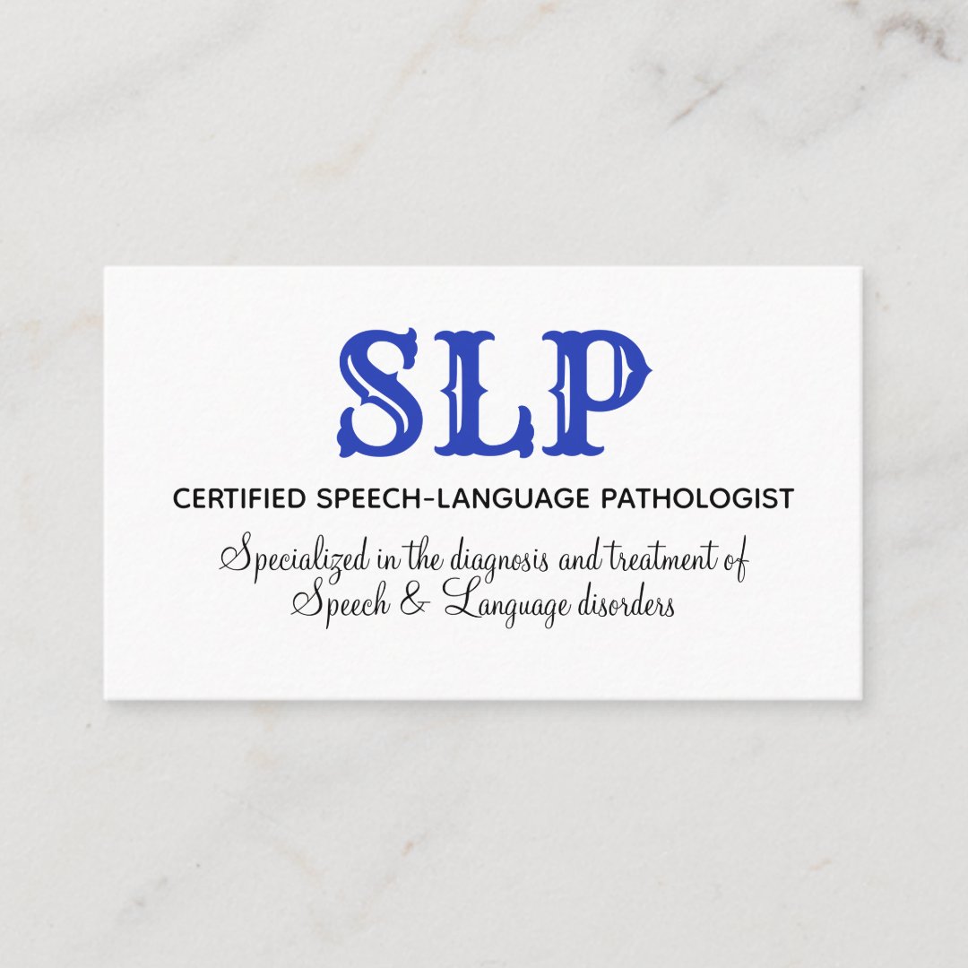 SLP custom business cards | Zazzle