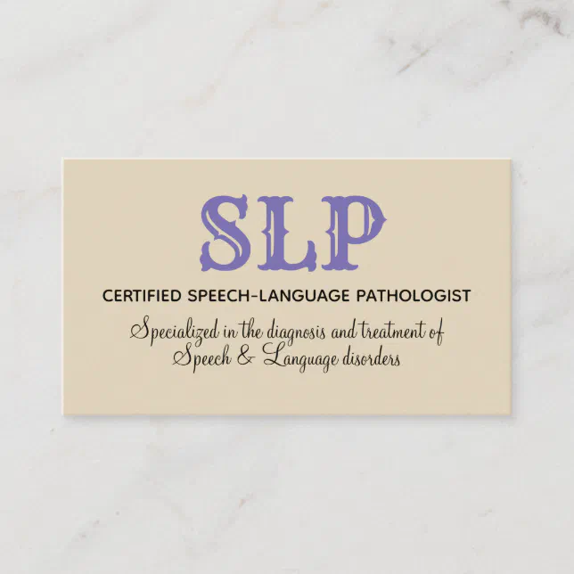 SLP custom business cards | Zazzle