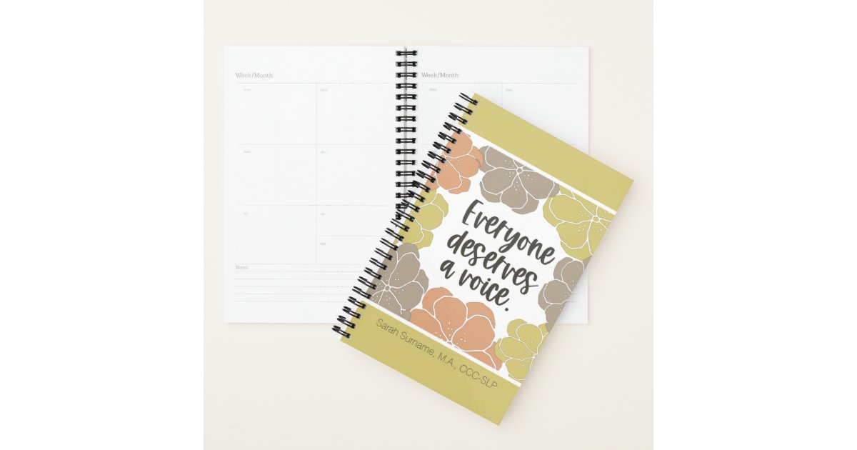 SLP! Cute, Custom Daily Planner | Zazzle