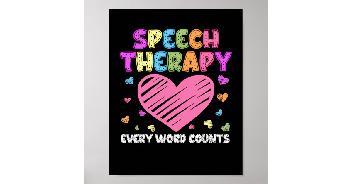 SLP Language Pathologist & Speech Therapy Poster | Zazzle