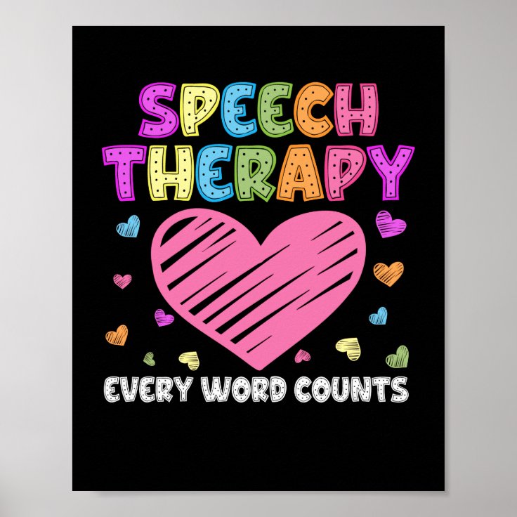 SLP Language Pathologist & Speech Therapy Poster | Zazzle