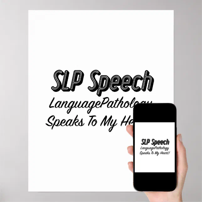 SLP Speech Language Pathology Speech Gifts Poster | Zazzle