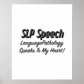 SLP Speech Language Pathology Speech Gifts Poster | Zazzle