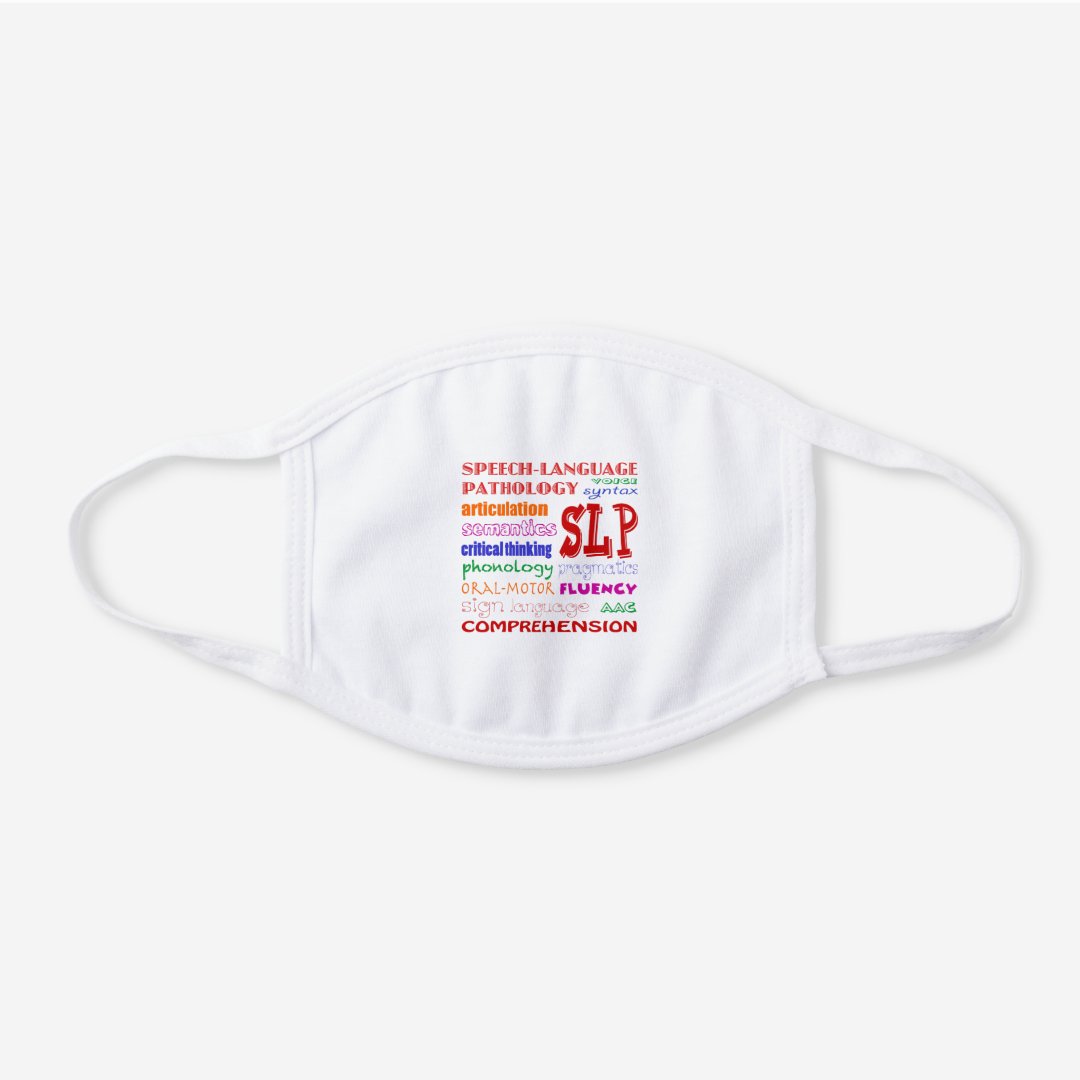 SLP Speech Therapist Mask | Zazzle